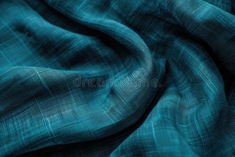 Close Up of Teal Colored Fabric, Suitable for Backgrounds or Textures ...