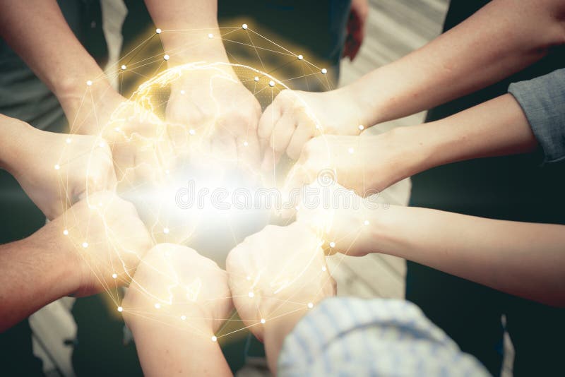 Close Up of Teamwork Holding Hands Stock Photo - Image of community ...