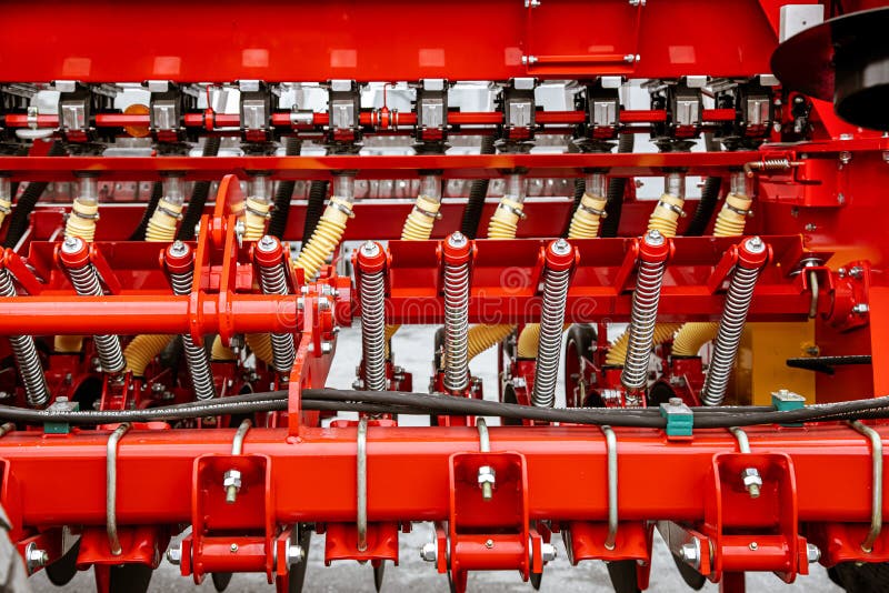 Close-up of Technical Units and Mechanisms of Agricultural Machinery ...