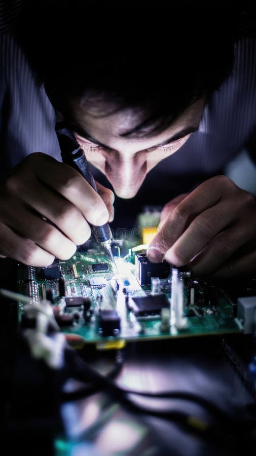 Laboratory Repairs Electronic Components Stock Illustrations – 5 ...