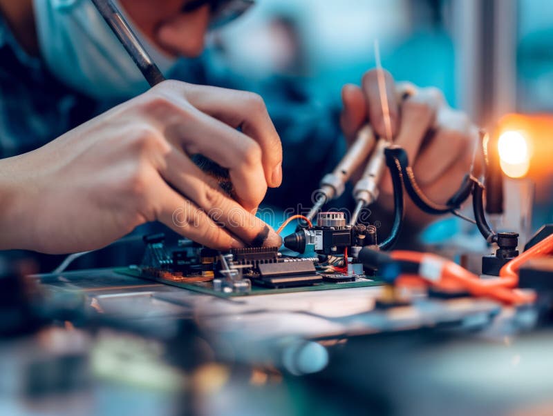 Electronic Circuit Board Assembly Stock Photo - Image of components ...
