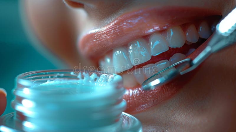 Close Up of Teeth and Dental Floss Stock Photo - Image of dental ...