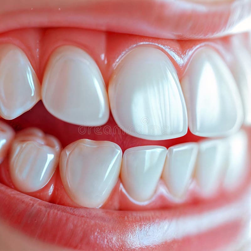 Close Up of Teeth and Gums in High Detail Stock Illustration ...