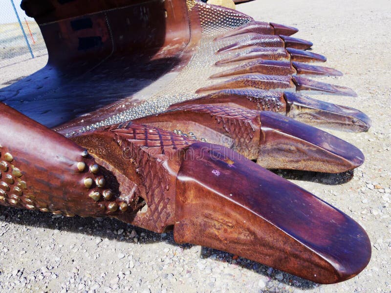 Close Up of the Teeth on the Mine Shovel. Stock Photo - Image of energy ...