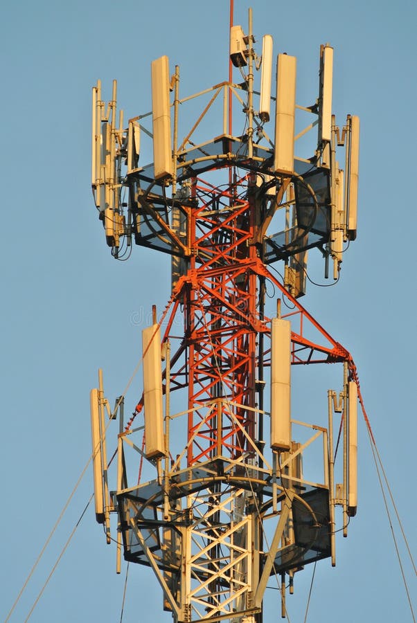 Telecommunication antenna stock photo. Image of structure - 20585362