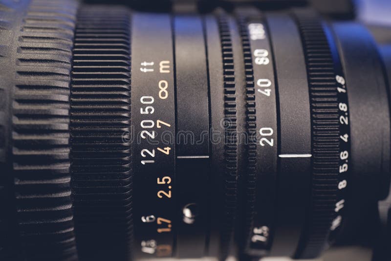 Close-up of a Television Camera Lens Stock Photo - Image of ...