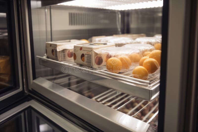Close-up of Temperature-controlled Holding Cabinet, with Food and ...