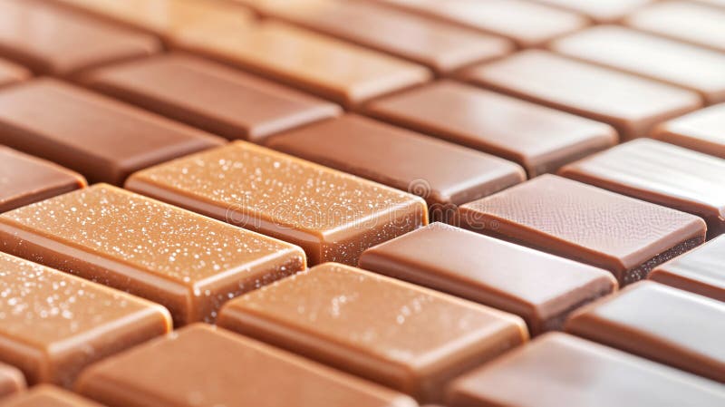 Close-up of Tempting Milk Chocolate Bars Arranged in a Visually ...