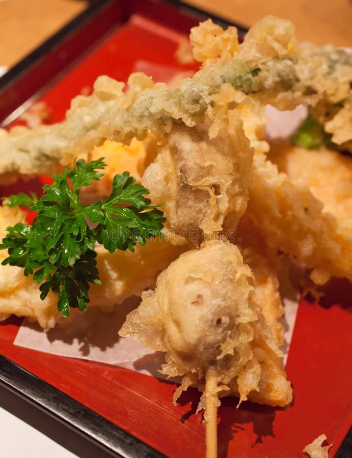 Close Up of a Tempura Plate Stock Image - Image of restaurant, greasy ...