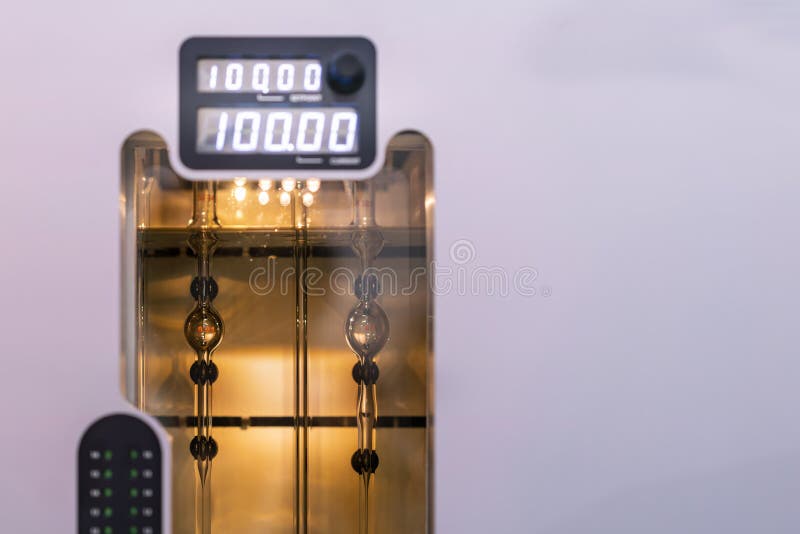 Close Up Test Tube of High Technology and Automatic Analysis Tester for ...
