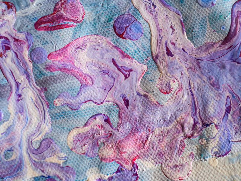 Close Up Texture of Acrylic Color on Canvas Stock Illustration ...