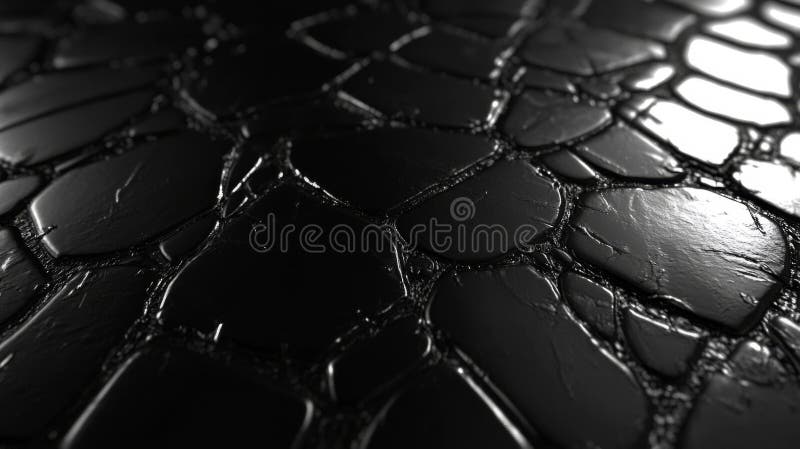 Close-up Texture of Black Leather with Scaly Pattern Stock Illustration ...
