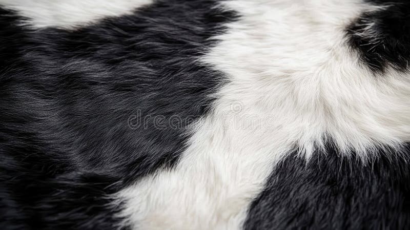 Close Up Texture of Black and White Cowhide Fur Background Image Stock ...