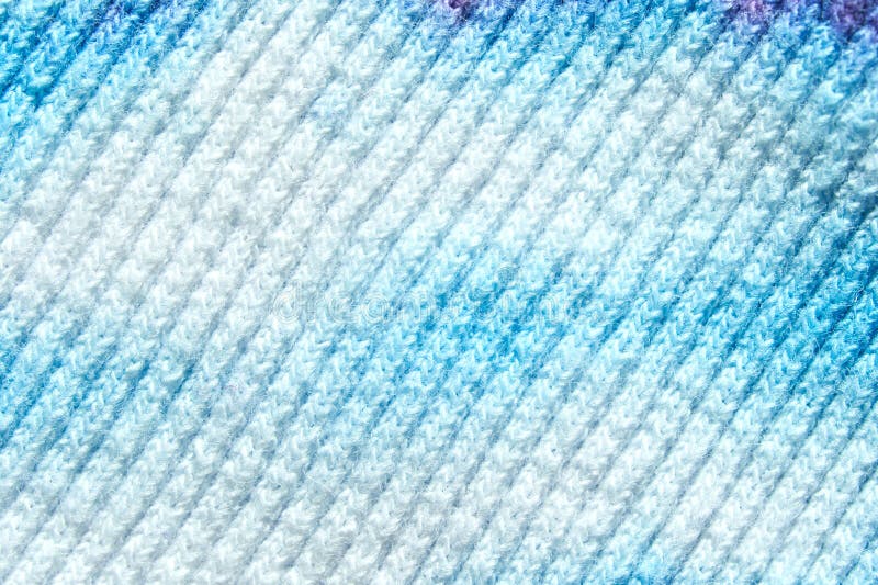 Close Up Texture of Blue and White Knitted Fabric with Gradient ...