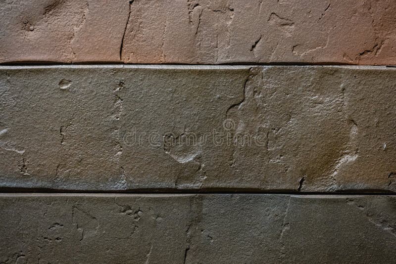 Close-up Texture of a Brown Decorative Scratched Brick with a Gap Stock ...