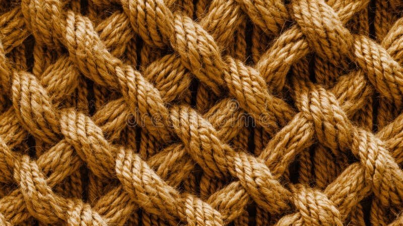 Close-up Texture of Brown Interwoven Rope Stock Illustration ...
