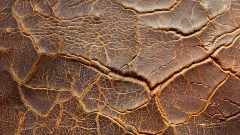 Close-Up Texture of Brown Leather with Natural Patterns Stock Image ...
