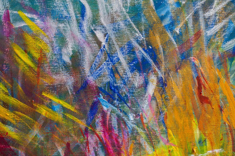 Close Up Texture and Color on Canvas Stock Photo - Image of layer ...