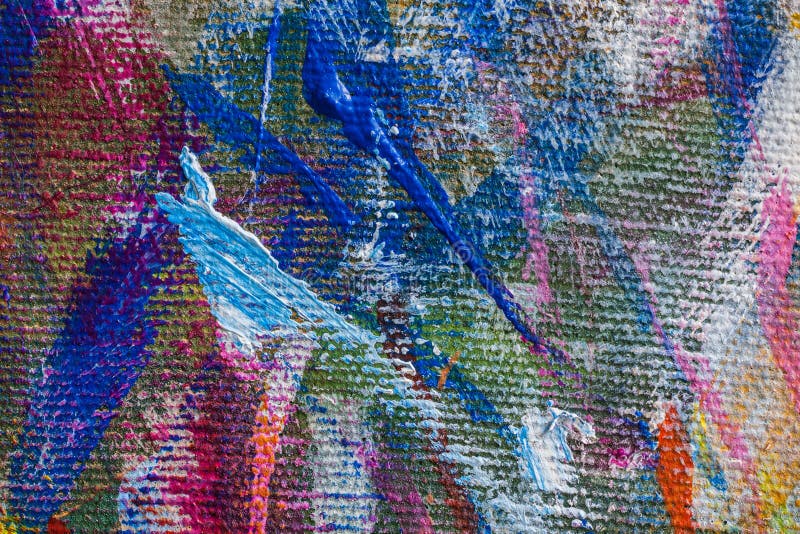 Close Up Texture and Color on Canvas Stock Illustration - Illustration ...