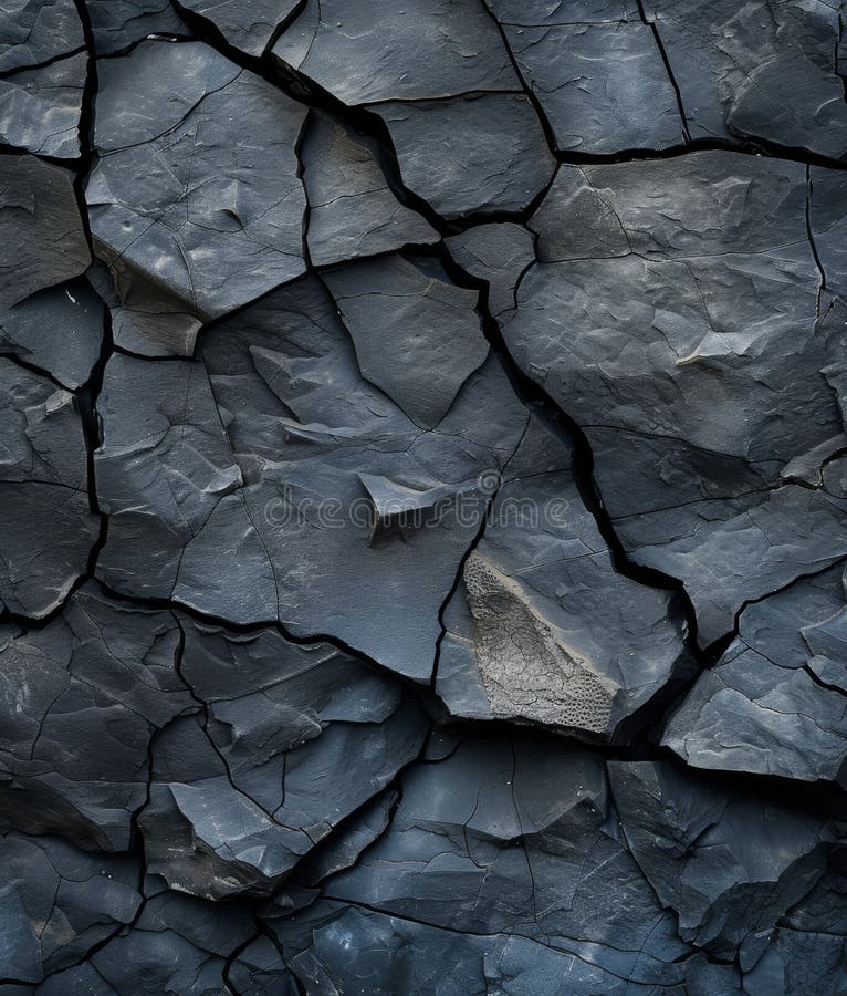 Close-up Texture of Cracked Stone Surface Stock Illustration ...