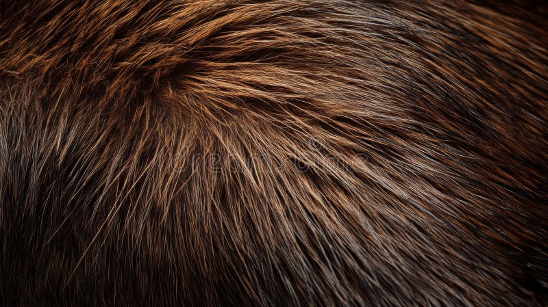 Close-up Texture of Dark Brown Fur with Light Brown Highlights Stock ...