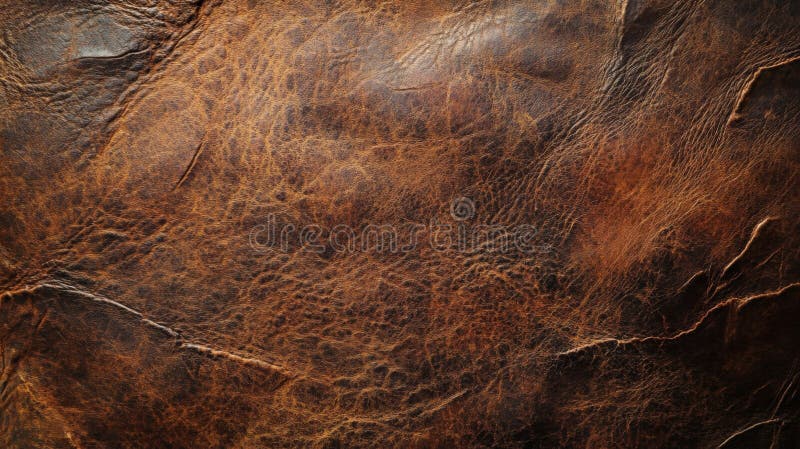 Close-up Texture of Distressed Brown Leather Stock Illustration ...