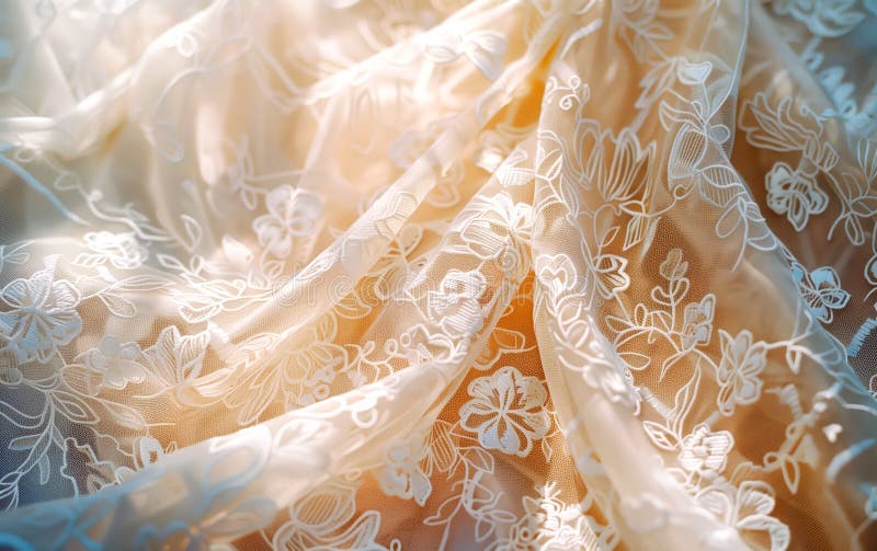 Wedding Dress Texture Close Up Image with Copy Space. Stock Image ...