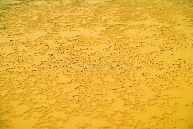 Close-up, the Texture of the Facade of Decorative Yellow Plaster Stock ...