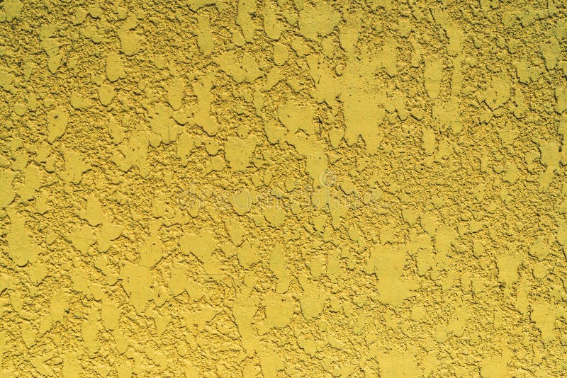 Close-up, the Texture of the Facade of Decorative Yellow Plaster Stock ...