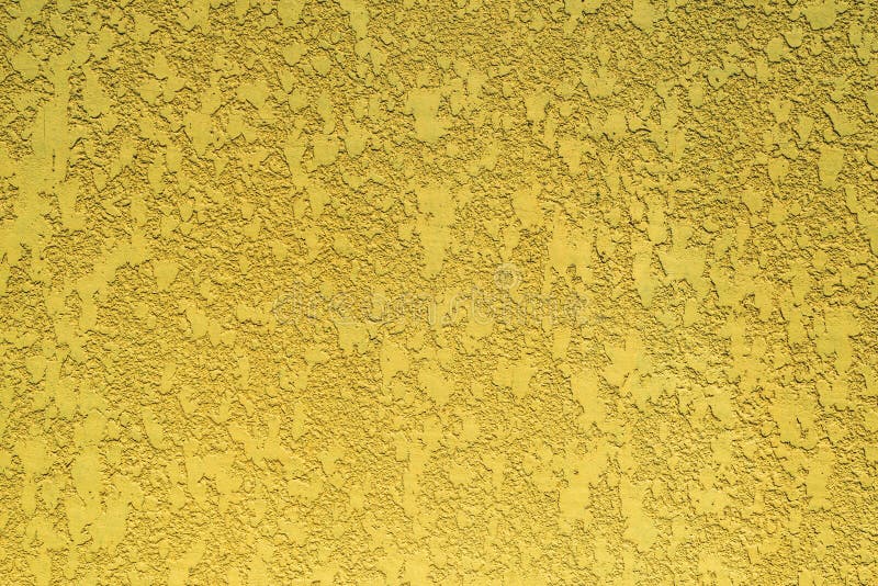 Close-up, the Texture of the Facade of Decorative Yellow Plaster Stock ...