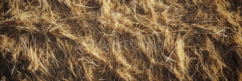 Close-up Texture of Golden Dry Hay with Natural Patterns in Farm ...