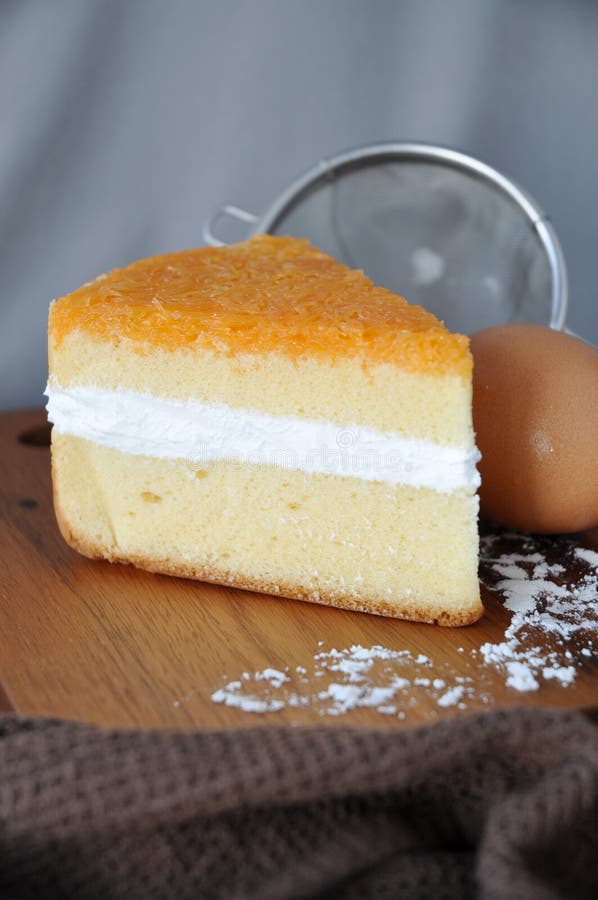 Close Up Texture of Golden Layer Cake Stock Photo - Image of recipe ...