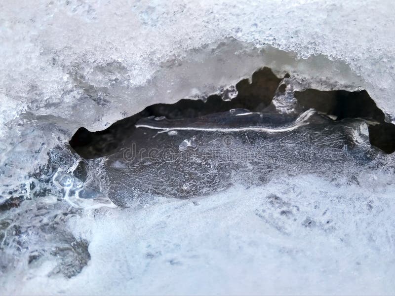 Ice on the River with Beautiful Patterns Stock Photo - Image of ...
