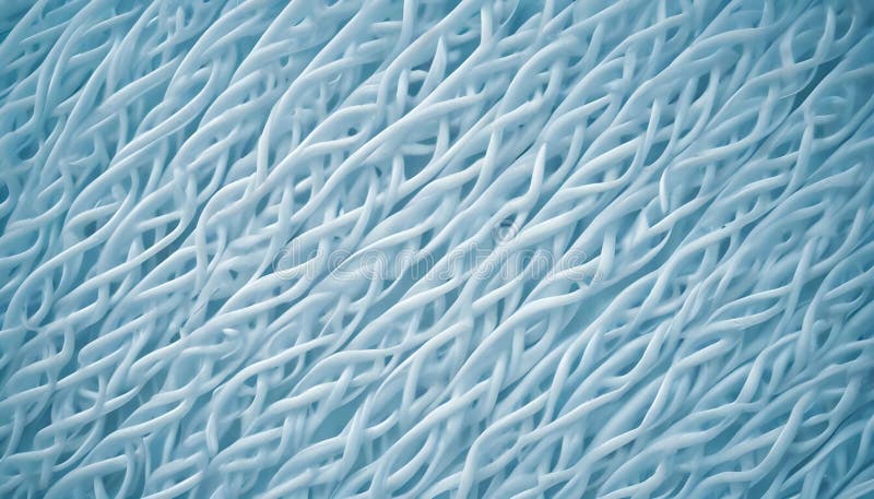 Close-up Texture of Interwoven Blue Threads, Creating a Wavy Pattern ...