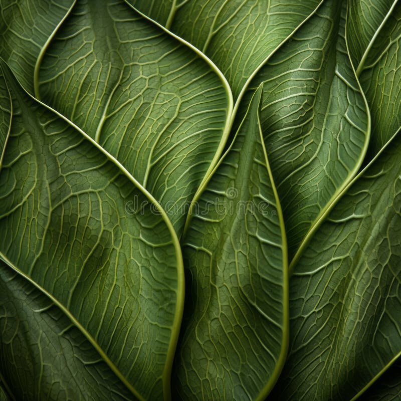Close-up Texture of a Leaf: Realism with Surrealistic Elements Stock ...