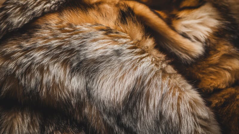 Close-up Texture of Luxurious Red Fox Fur Stock Photo - Image of design ...