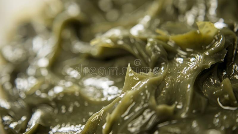 Close-up Texture of Moist Seaweed Salad on Display Stock Photo - Image ...