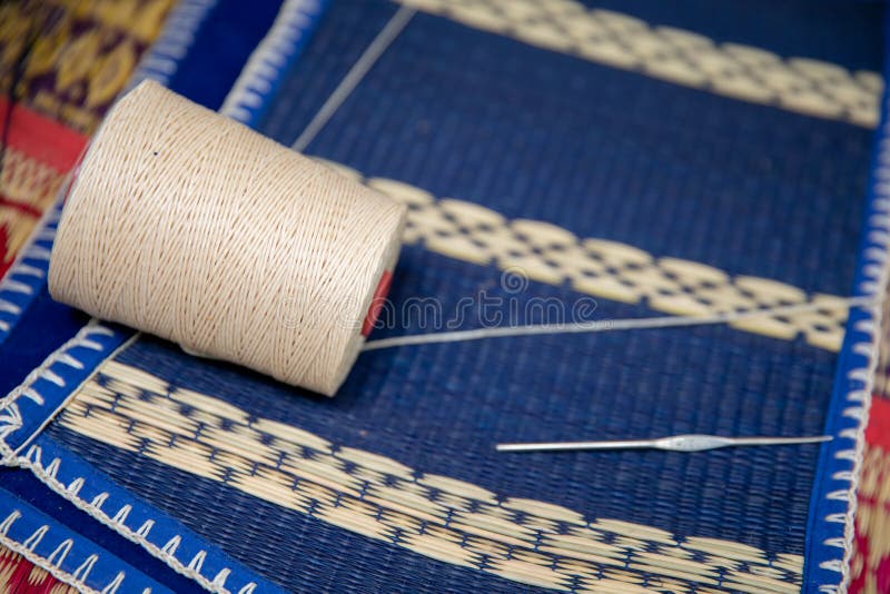 Close Up Texture of Native Thai Style Weave Sedge Stock Photo - Image ...