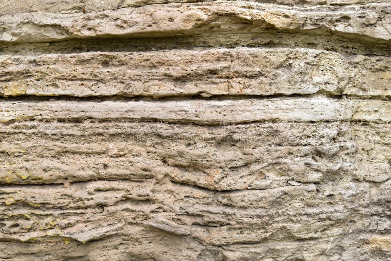 Close-up of Texture of Old Limestone Wall with Lichen. Natural ...