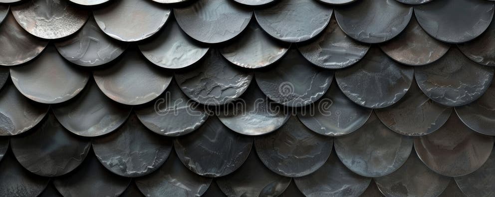 Close-up Texture of Overlapping Circular Metal Scales Stock Image ...