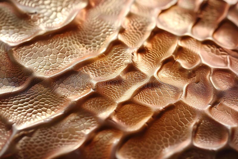 A Close-up of the Texture and Pattern on Copper Skin, Showcasing Its ...
