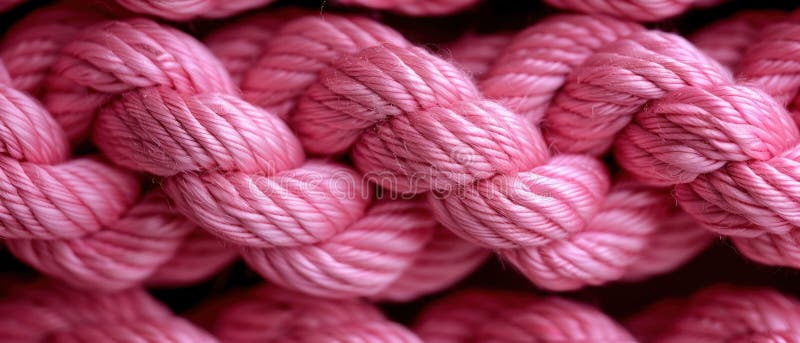 Close-Up Texture of Pink Braided Rope. Generative Ai Stock Illustration ...