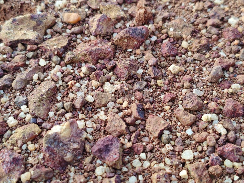 Close-Up Texture of Red Rocky Soil and Gravel Stock Photo - Image of ...