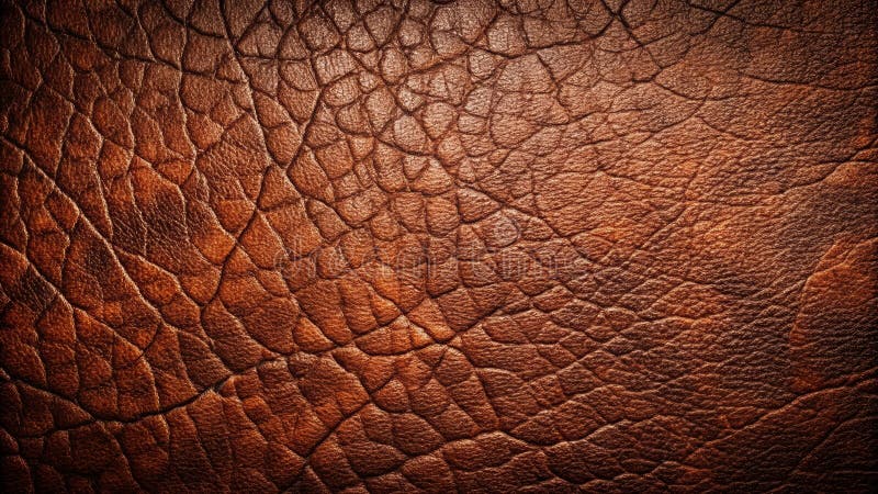 Close-up Texture of Rich Brown Cracked Leather Surface. Generative AI ...