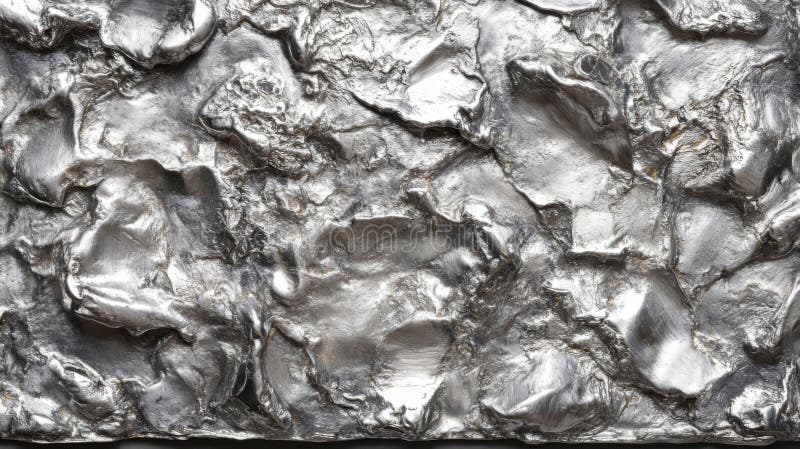 Close-up Texture of Rough, Silver-toned Metallic Surface Stock ...