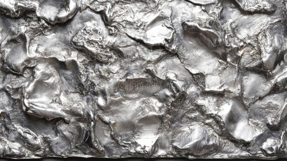 Close-up Texture of Rough, Silver-toned Metallic Surface Stock ...