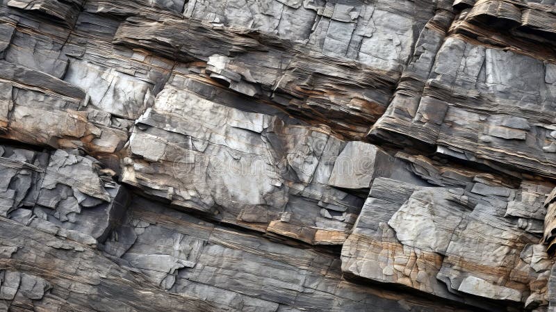 Close-up Texture of Rugged Slate Layers Stock Illustration ...