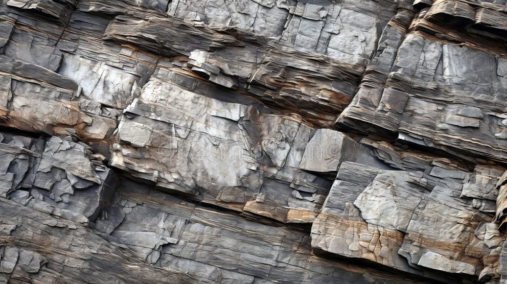 Close-up Texture of Rugged Slate Layers Stock Illustration ...