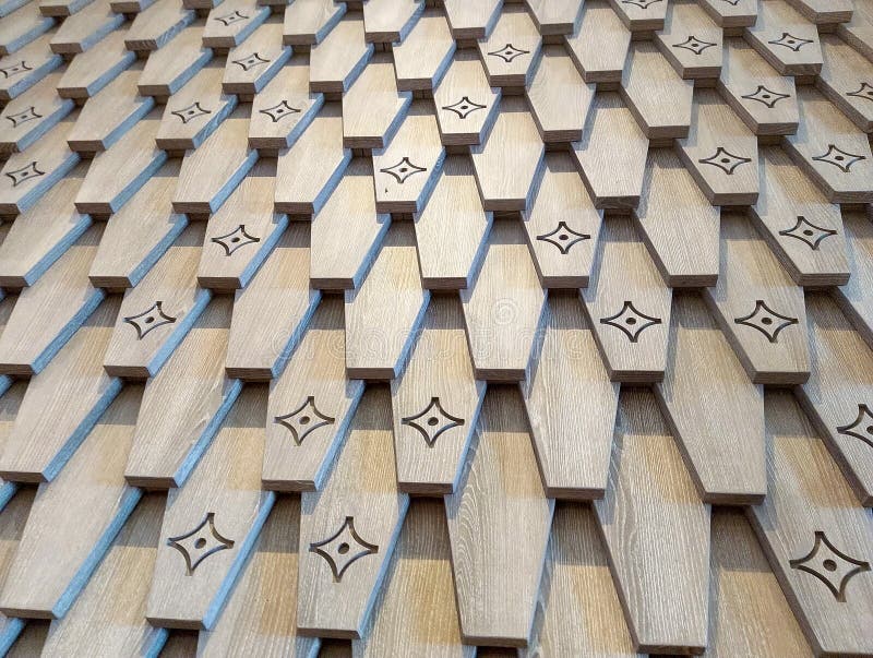 Diamond-Shaped Delight: a Wooden Wall Paneling Texture Stock Photo ...