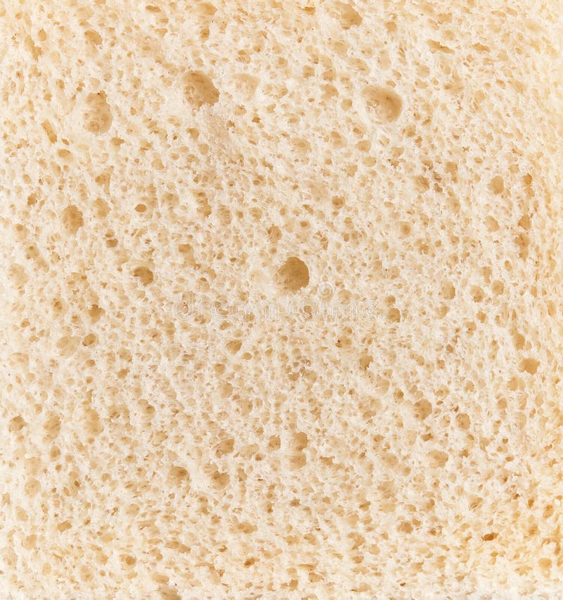 Close-up Texture of a Slice of White Bread Showcasing Its Porous ...